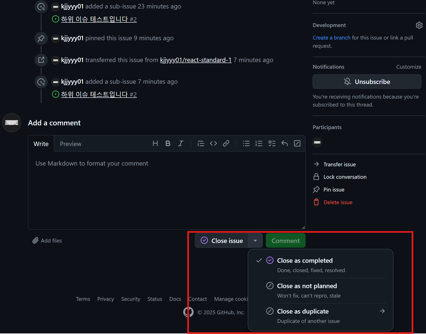 [TIL] GitHub - issue