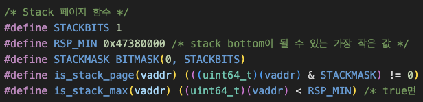 [PINTOS#3] Stack Growth