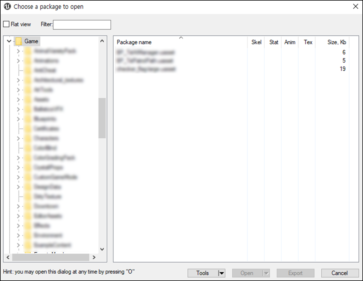 언리얼 엔진 게임 언팩킹 (UE Viewer)