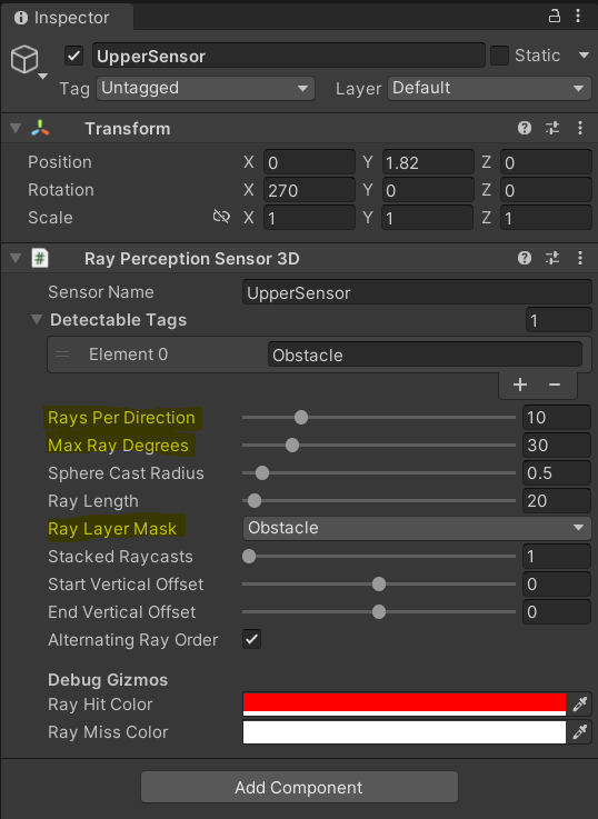 Unity Ml Agent를 이용한 낙하물 피하는 인공지능 만들기