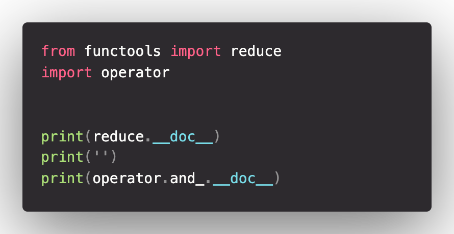 Reduce Operator Python