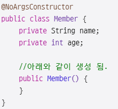 [Spring] @NoArgsConstructor, @RequiredArgsConstructor, @AllArgsConstructor