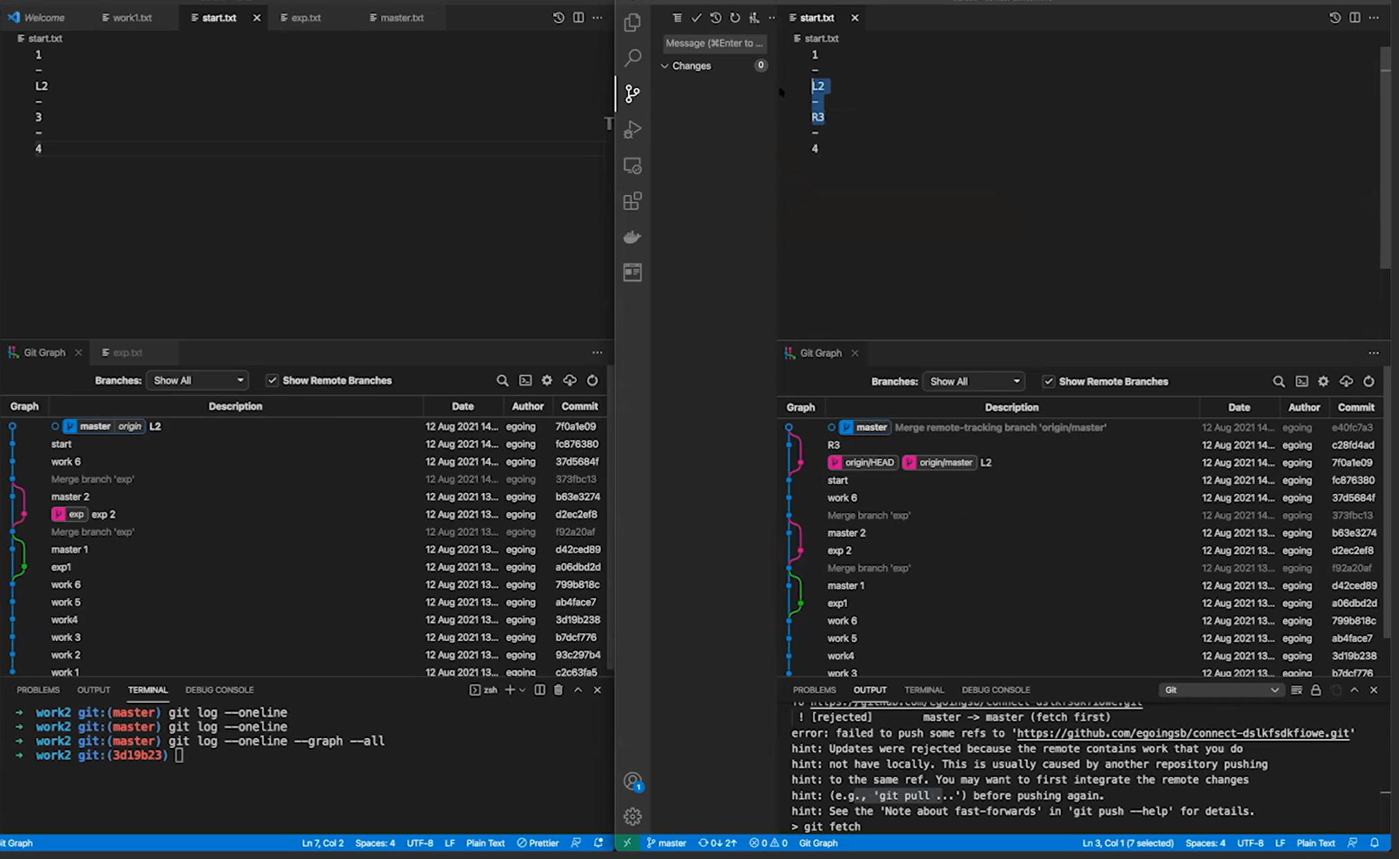 [Github] 2. git co-working