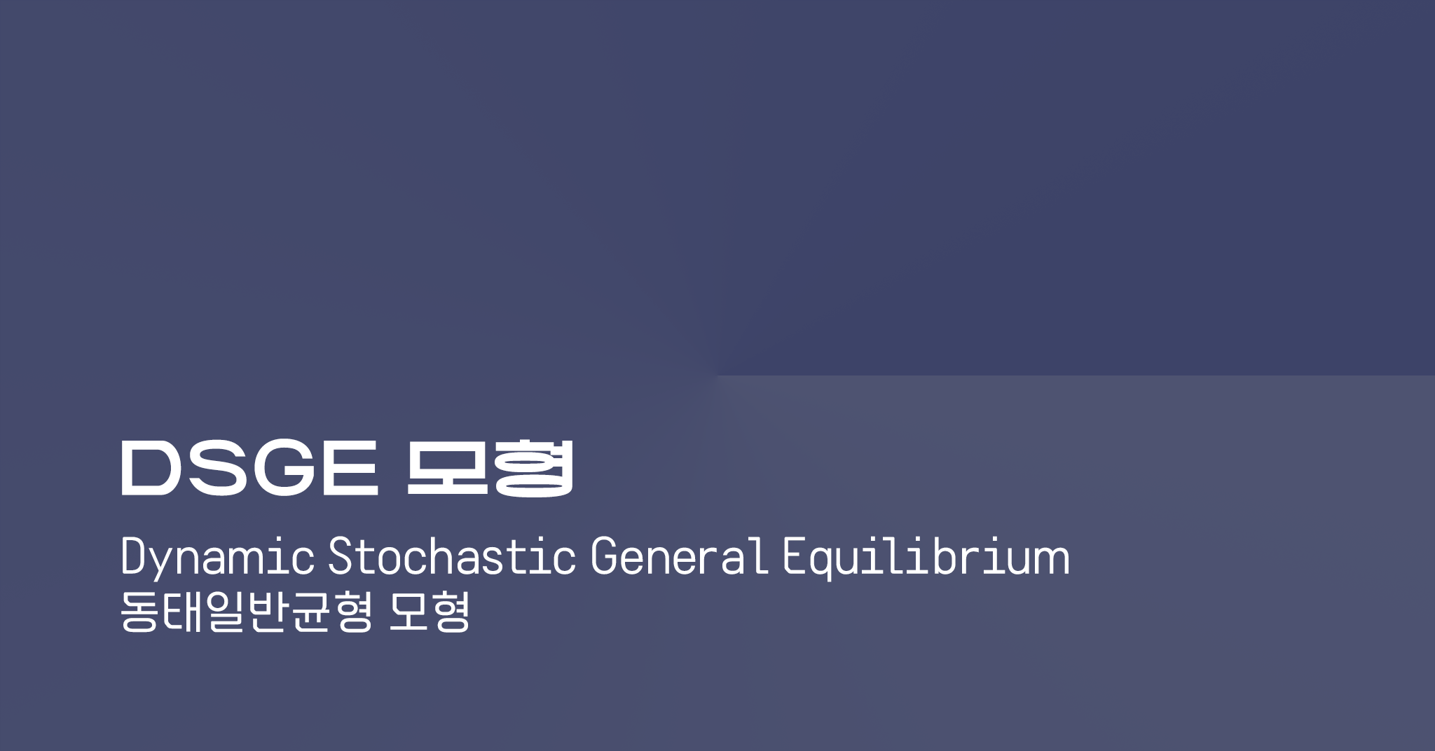 DSGE(동태일반균형) 모형