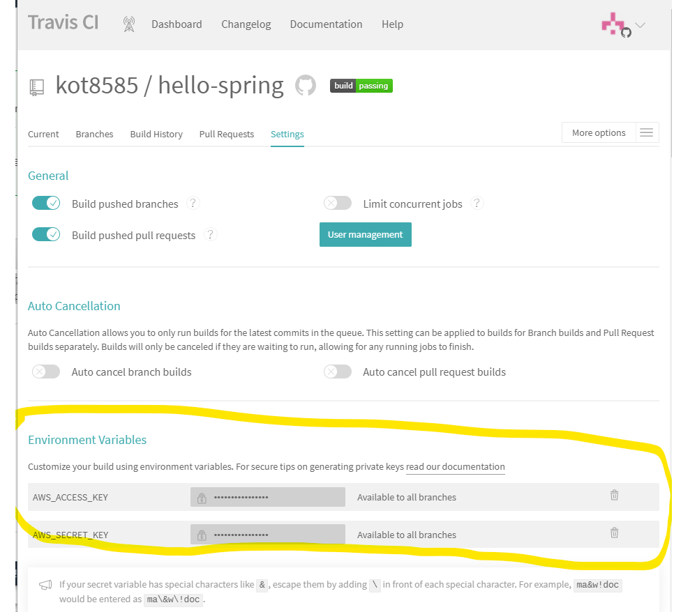 Travis CI와 AWS S3 연동하기