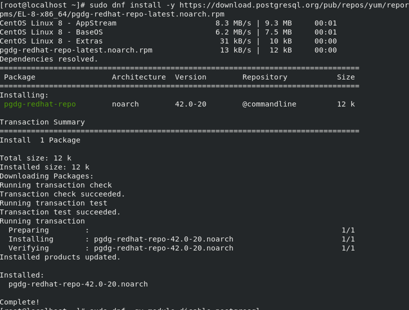 CentOS 8에 Postgresql 14 설치