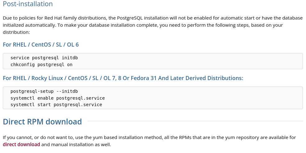 CentOS 8에 Postgresql 14 설치