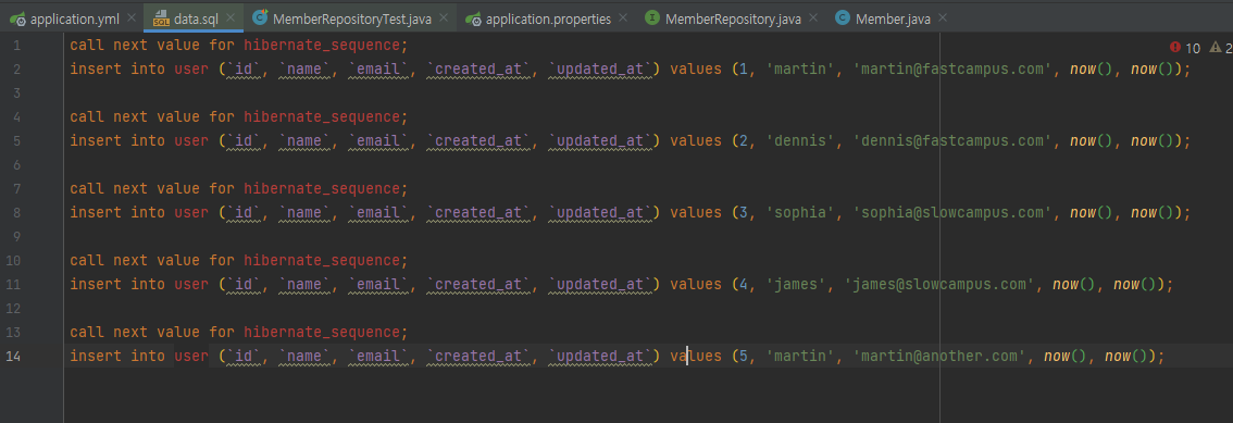 call next value for hibernate_sequence 오류 스프링부트 version 3.3.4