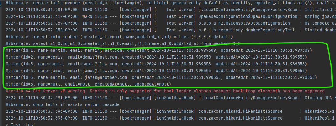 call next value for hibernate_sequence 오류 스프링부트 version 3.3.4