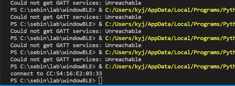 [Window with BLE]Data receive