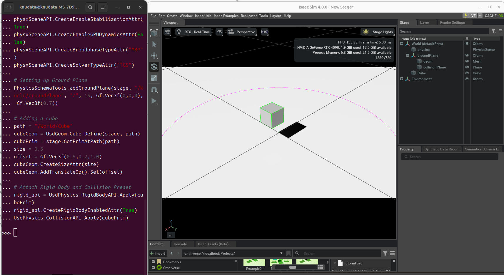 NVIDIA Omniverse Isaac Sim 2.6 Interactive Scripting