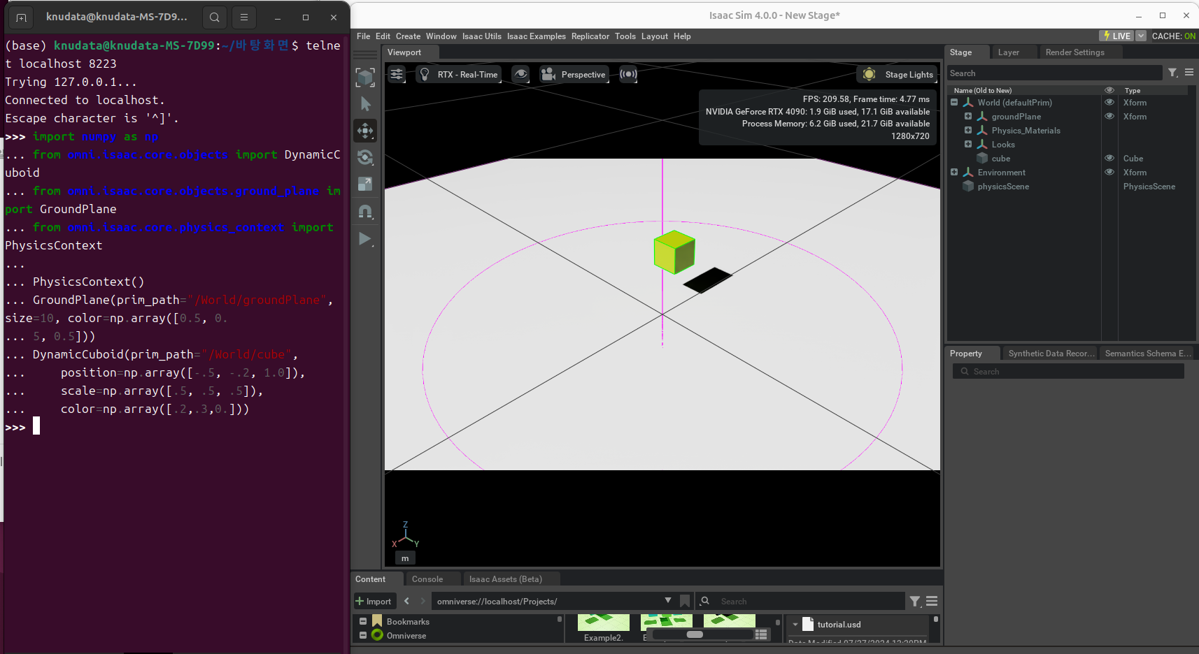 NVIDIA Omniverse Isaac Sim 2.6 Interactive Scripting