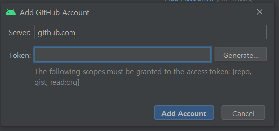 Android Studio와 GitHub 연동