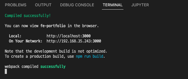 create-react-app 실행 후 무한로딩에 걸렸다