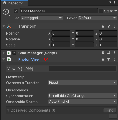 Unity Photon Network로 채팅 구현