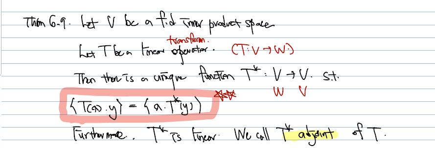 [Linear algebra] 수반연산자 (The Adjoint of linear operator)