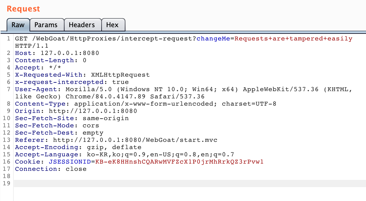 [WebGoat🐐] HTTP Basics & Proxy