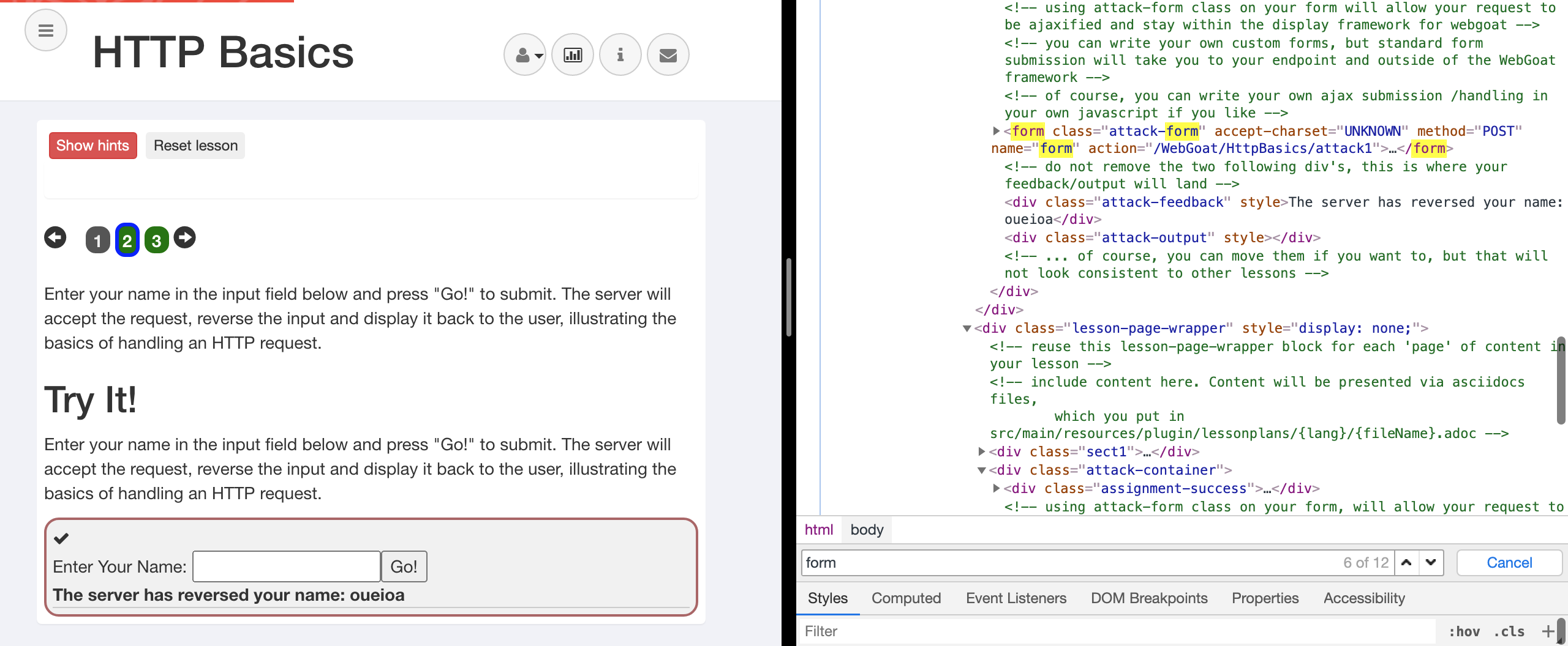 [WebGoat🐐] HTTP Basics & Proxy