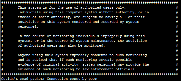 [Linux] sftp 연결 실패 connection closed / couldn't read packet: connection reset by peer