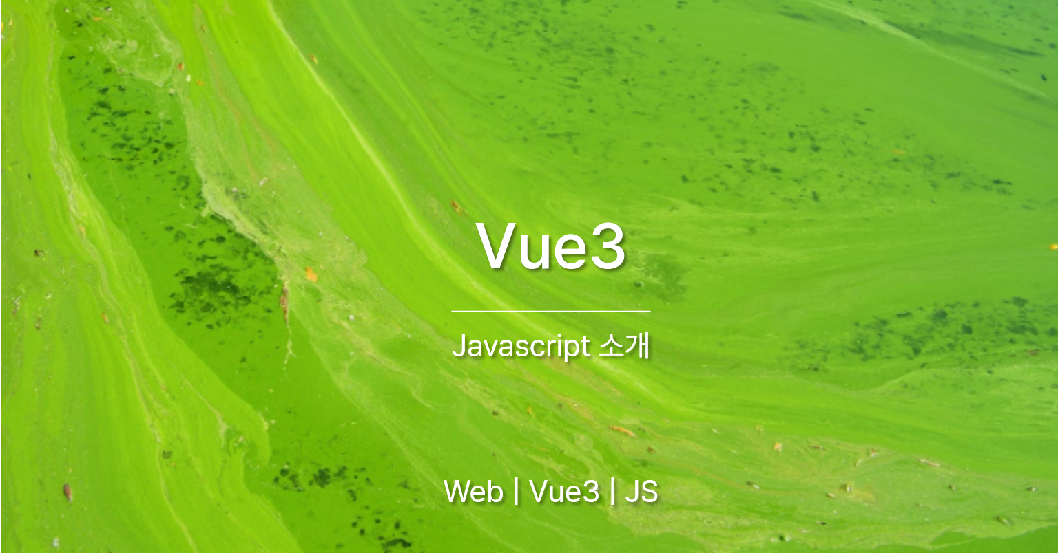 [Vue3 풀스택 실전 웹 프로젝트] 2장 (1) Javascript 소개