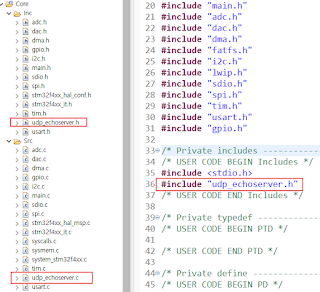 STM32 ETH + LwIP (UDP Echo Server)