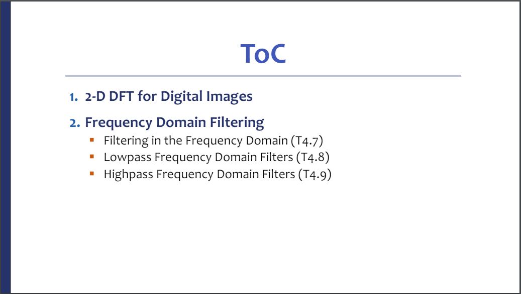 Lec.11 Frequency Domain Filtering