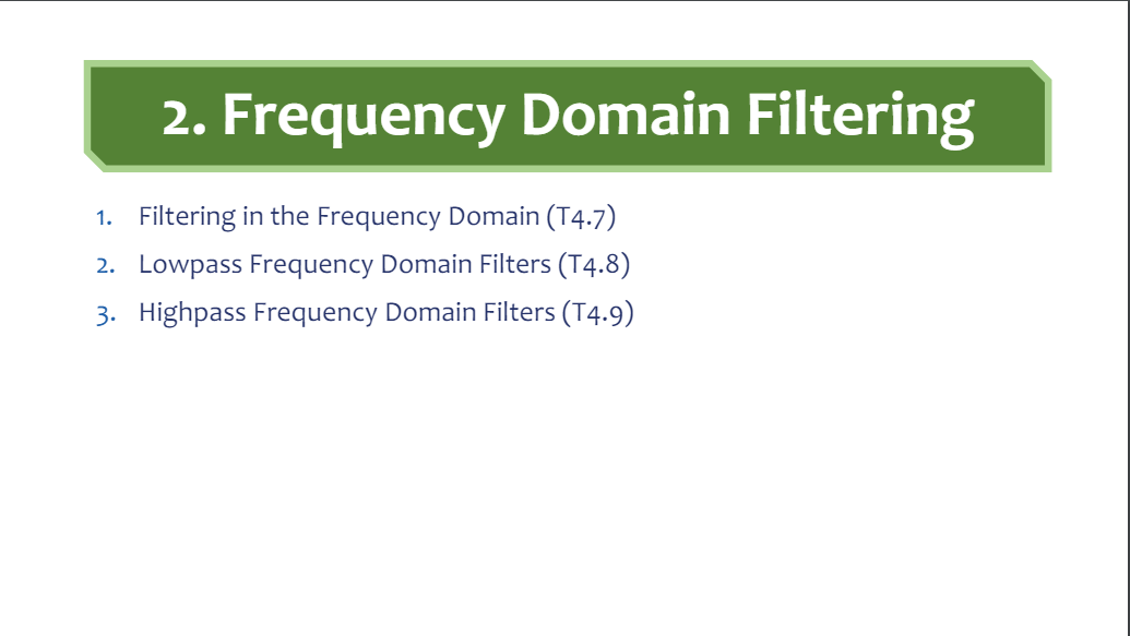 Lec.11 Frequency Domain Filtering