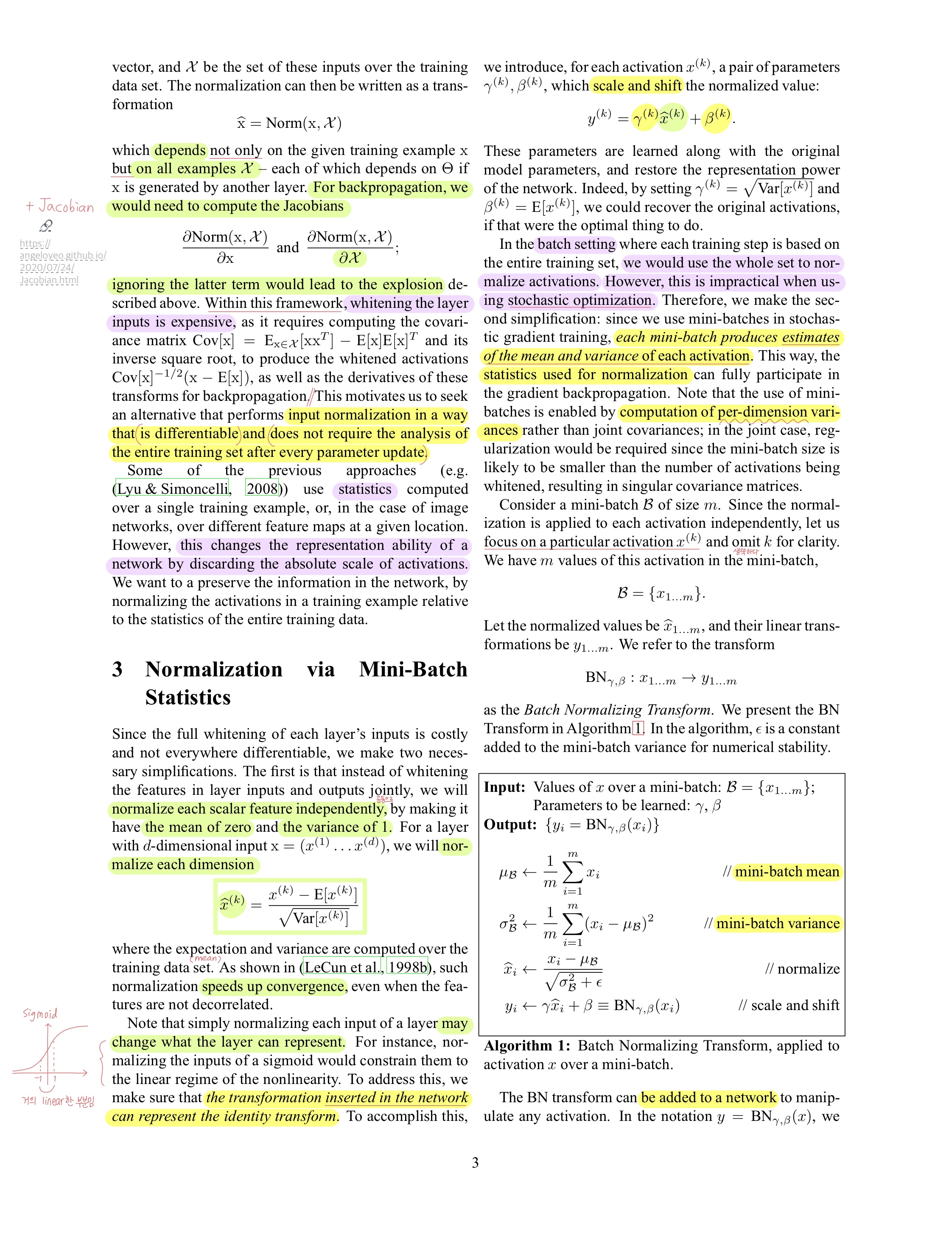 [DL] Batch Normalization: Accelerating Deep Network Training by Reducing Internal Covariate Shift