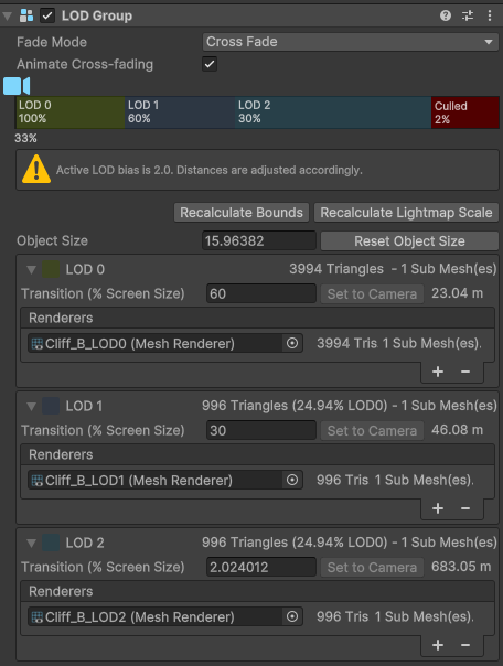 Unity LOD 와 Occlusion Culling Unity LOD 와 Occlusion Culling