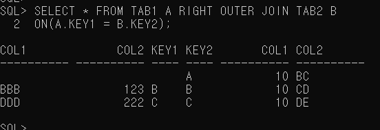 [SQLD] 외부 조인 OUTER JOIN