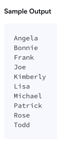 해커랭스-sql-Employee Names