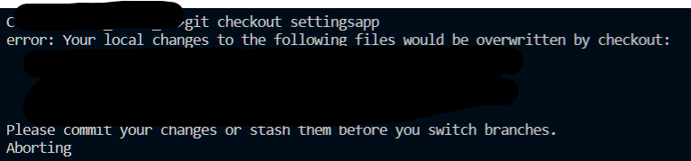 git error - Your local changes to the following files would be overwritten by checkout: