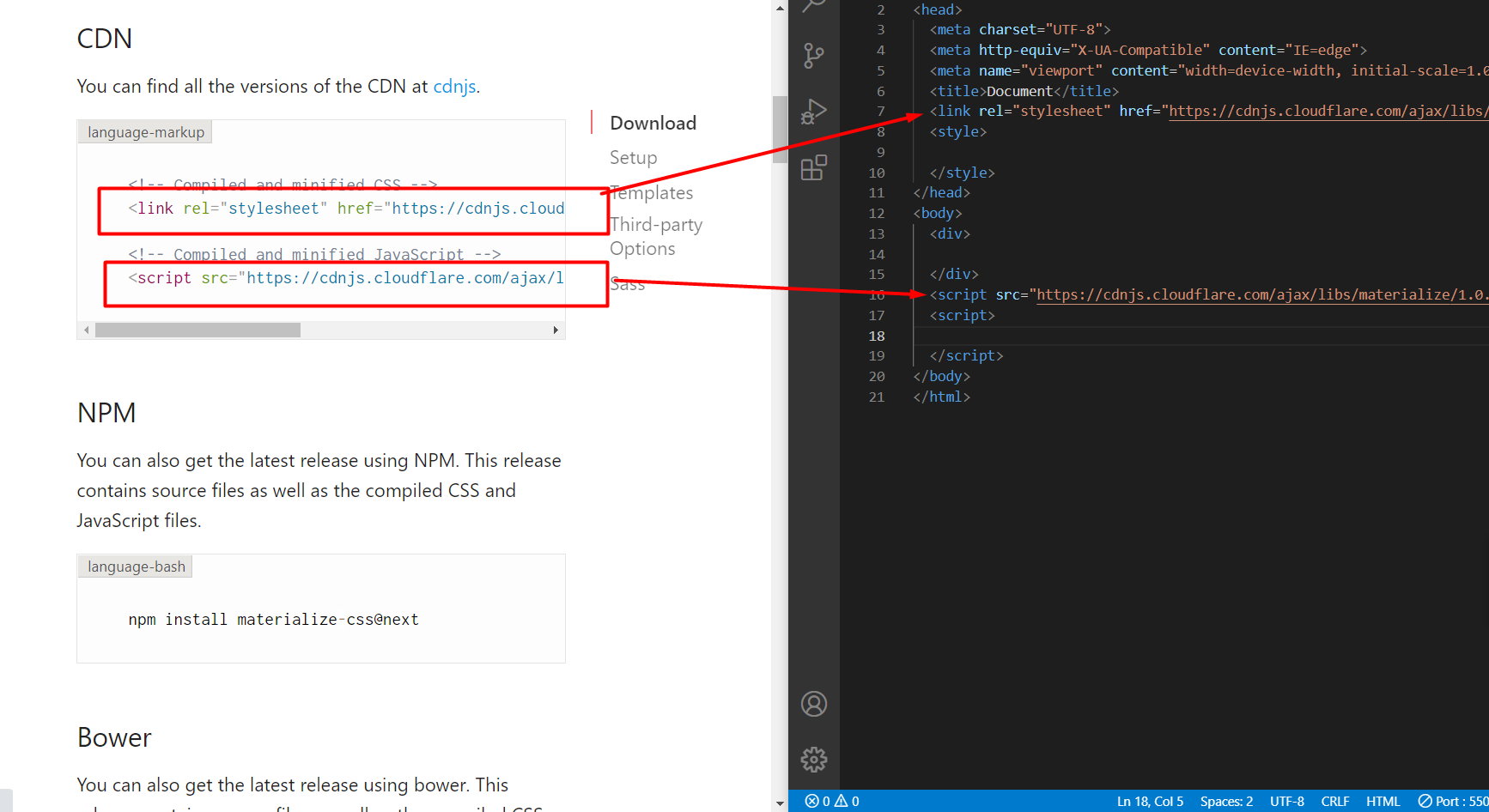 Materialize CSS 시작하기