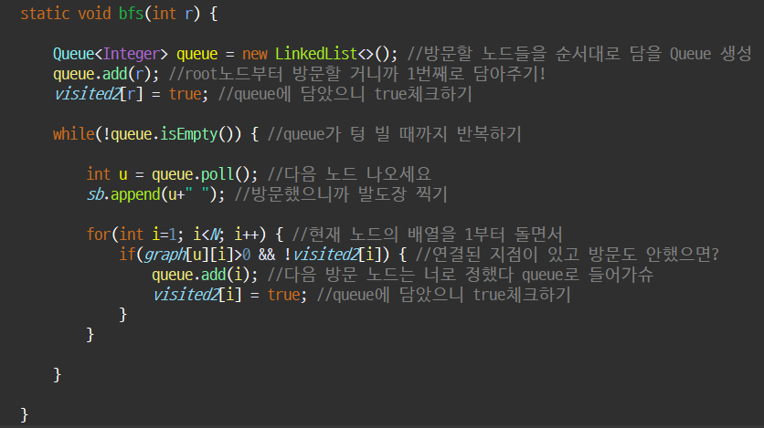 그래프 Dfs Bfs 정리 백준 No1260 
