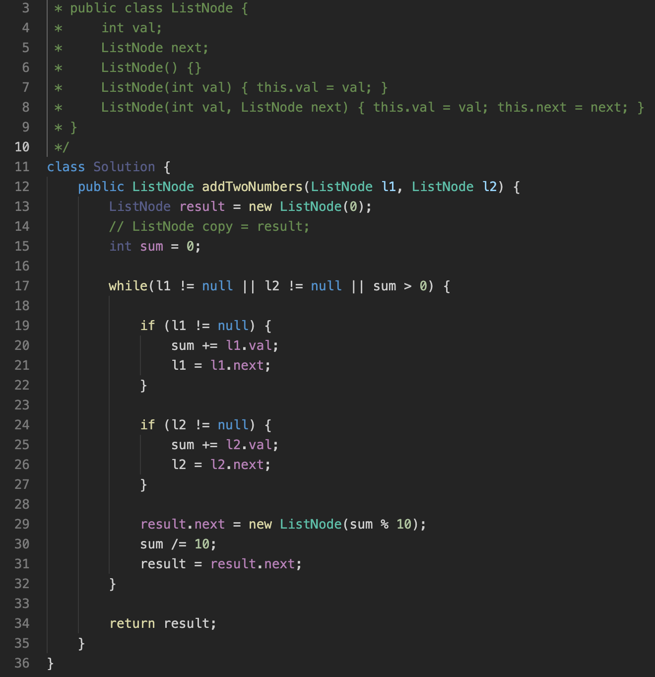 [LeetCode] 2. Add Two Numbers