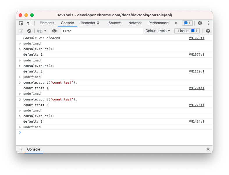 Chrome Devtools - Console + Console API