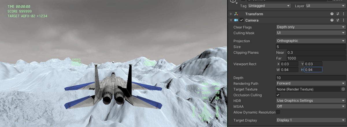 Ace Combat Zero: 유니티로 구현하기 #6 : UI (1) - 3인칭 HUD