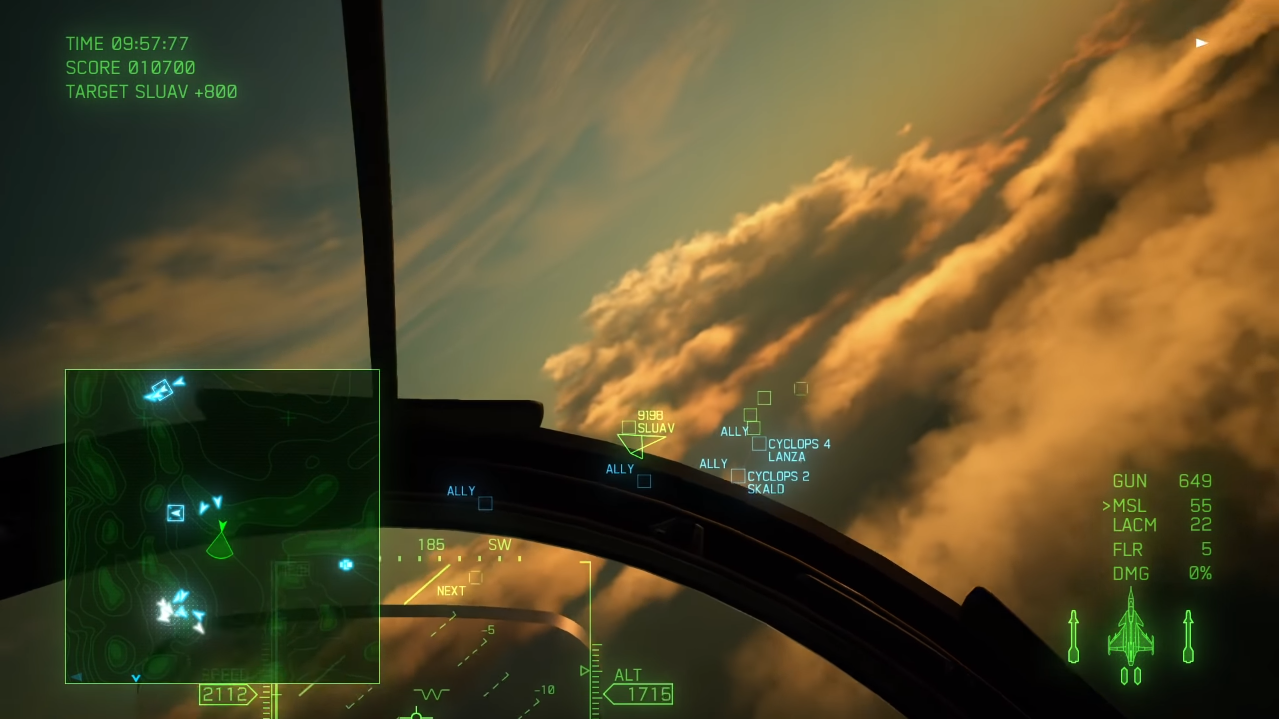 Ace Combat Zero: 유니티로 구현하기 #6 : UI (1) - 3인칭 HUD