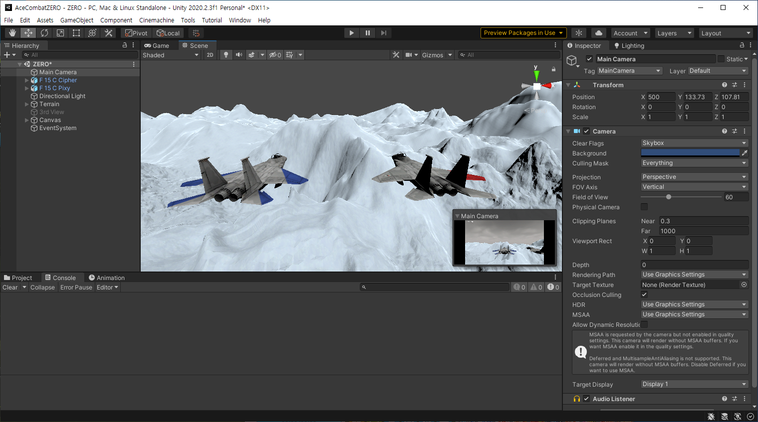 Ace Combat Zero: 유니티로 구현하기 #0