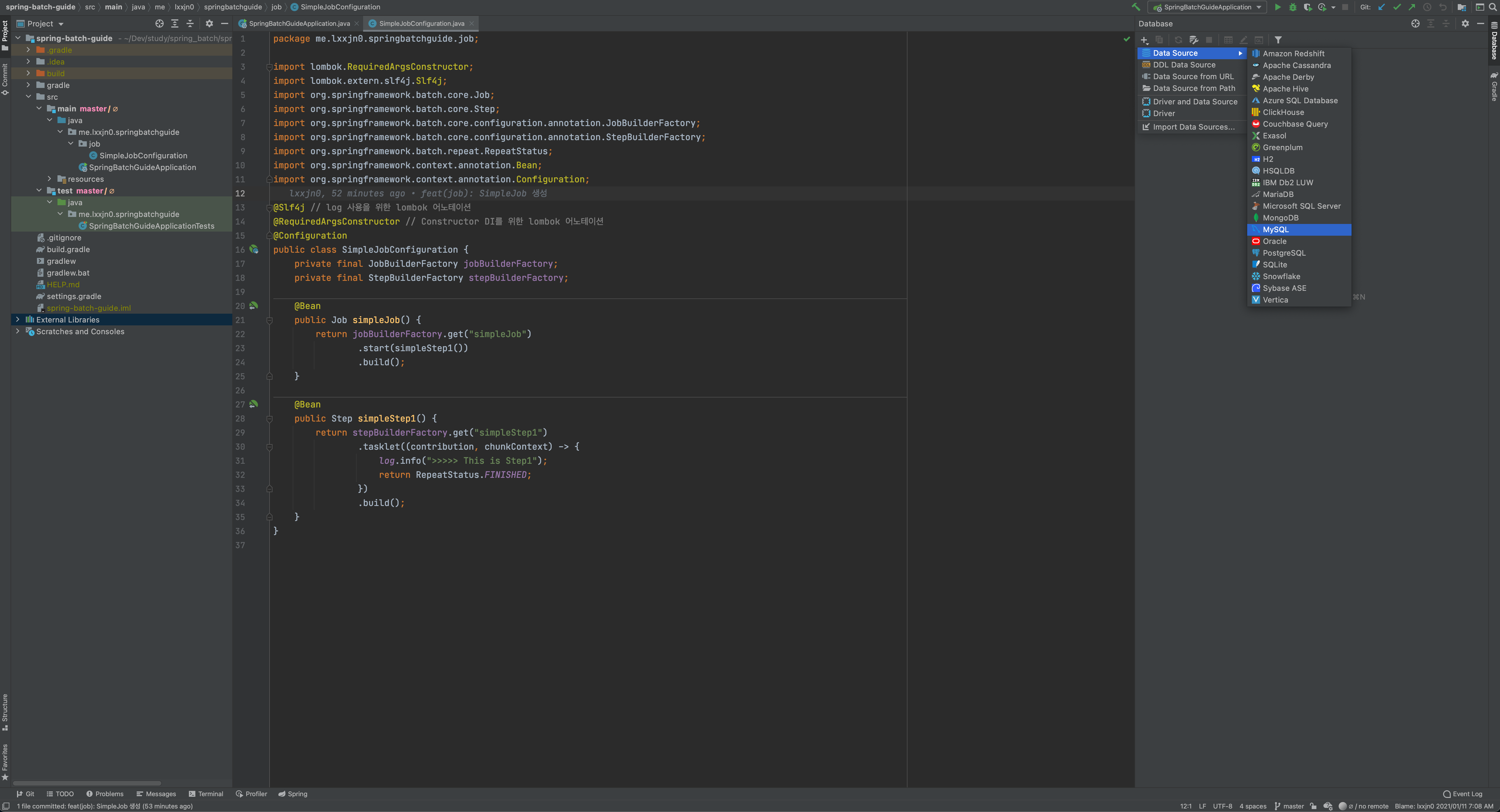 Spring Batch Guide - 02. Batch Job 실행하기