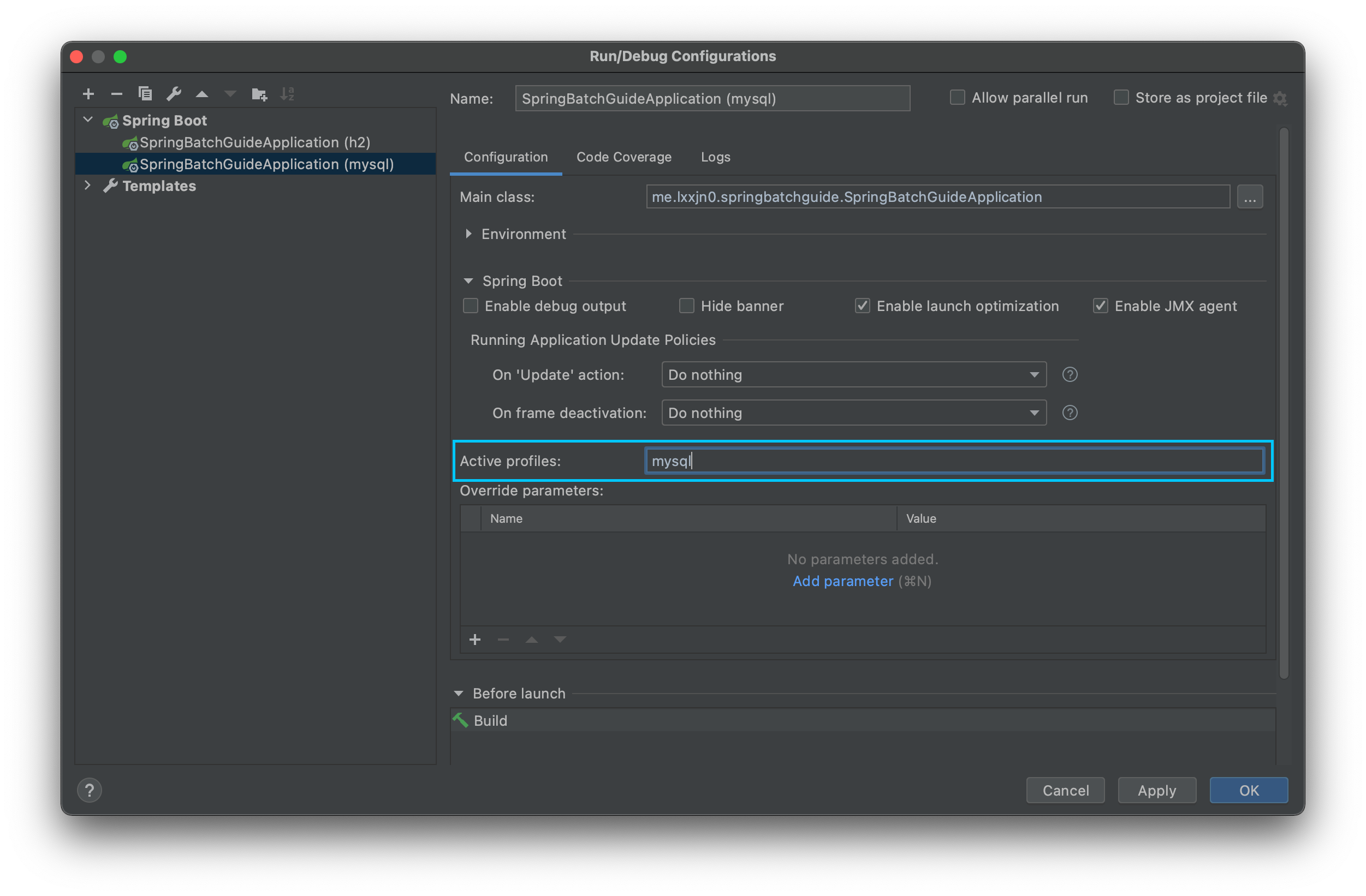 Spring Batch Guide - 02. Batch Job 실행하기