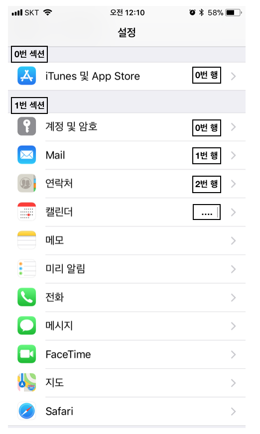 [Boostcourse] iOS 앱 프로그래밍 > 3. 기상정보 애플리케이션 > 1. 테이블 뷰 (1)
