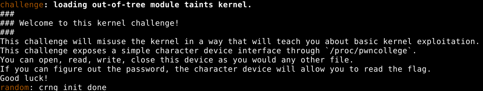 [pwn.college] Kernel Security 1.0~3.1