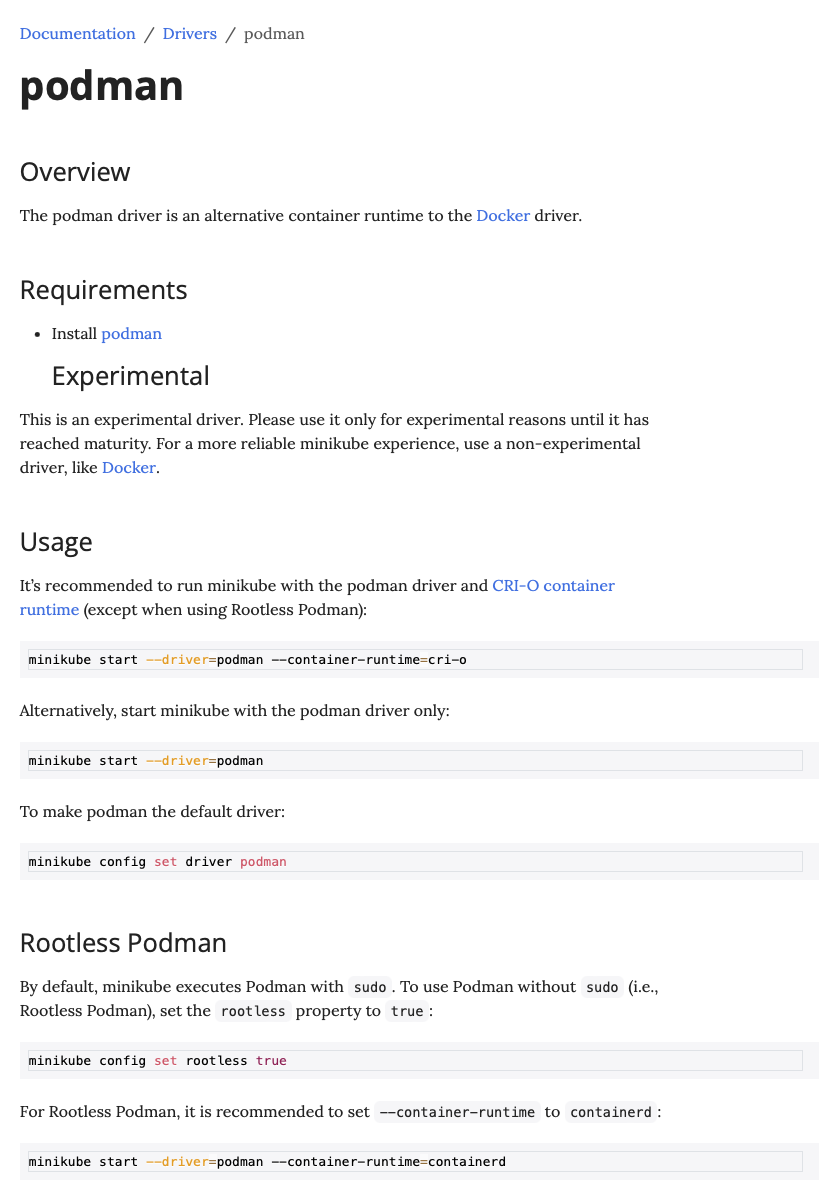 kubernetes 개발환경 구축(feat. podman)
