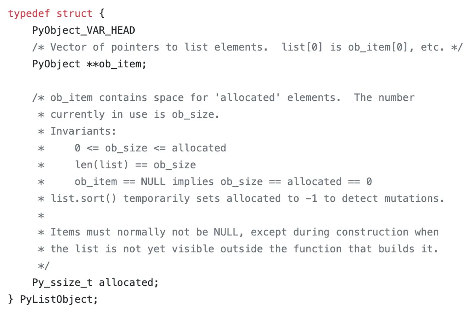 List 개념 및 내부구조