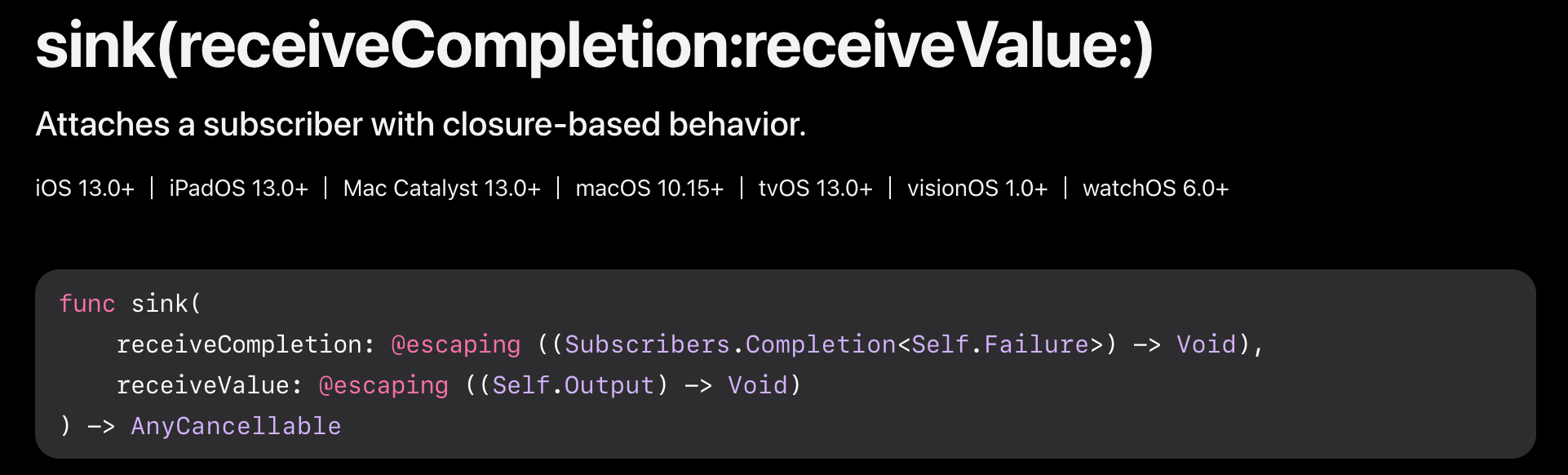 [Combine] sink, assign 의 차이점