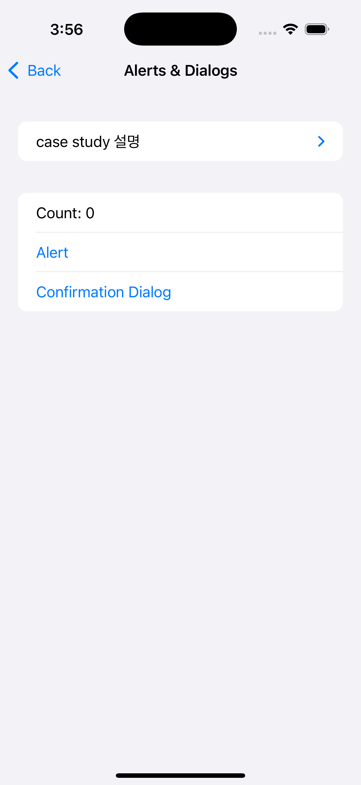 [SwiftUI][TCA] TCA Case Studies - 01. AlertAndConfirmationDialog