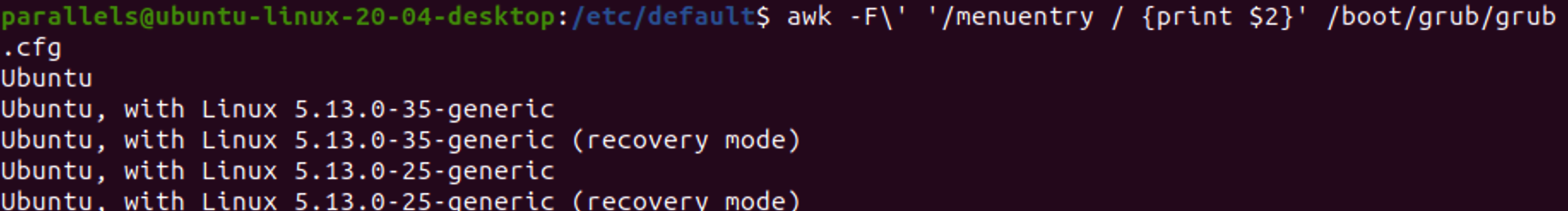 2-1. GRUB 설치, 수정, recovery mode