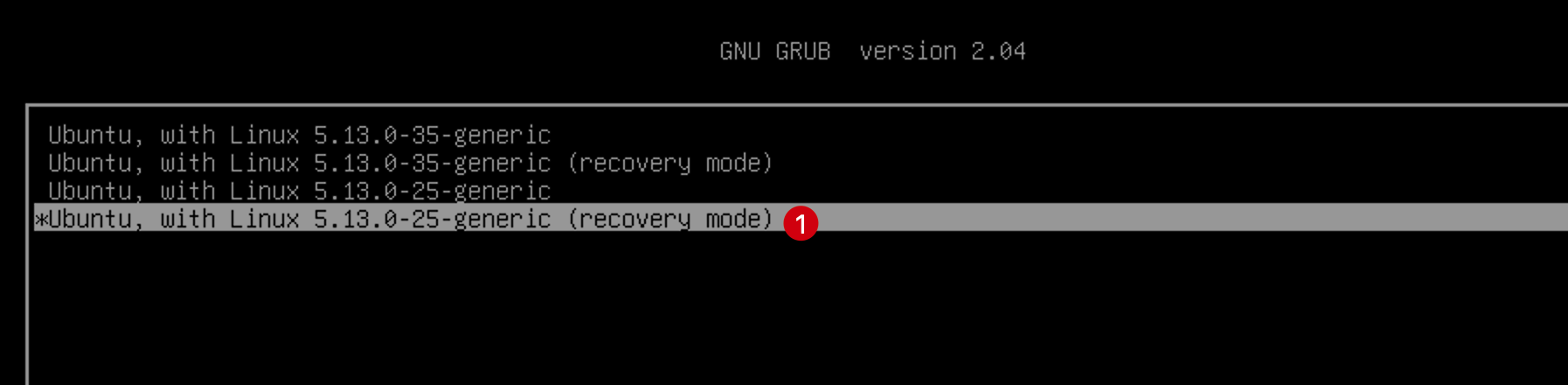 2-1. GRUB 설치, 수정, recovery mode